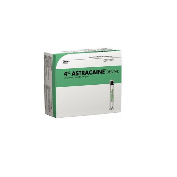 Dentsply: Astracaine Green 4% 1: 200 000 100/box 1410 | Dens 'N Dente