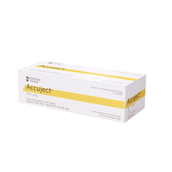 Dentsply: Accuject Needles - 100/Box Plastic 27 Long | Dens 'N Dente