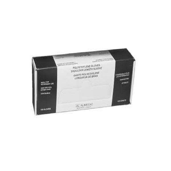 Almedic: Polyethylene Gloves UniSize (100/ pack) | Dens 'N Dente