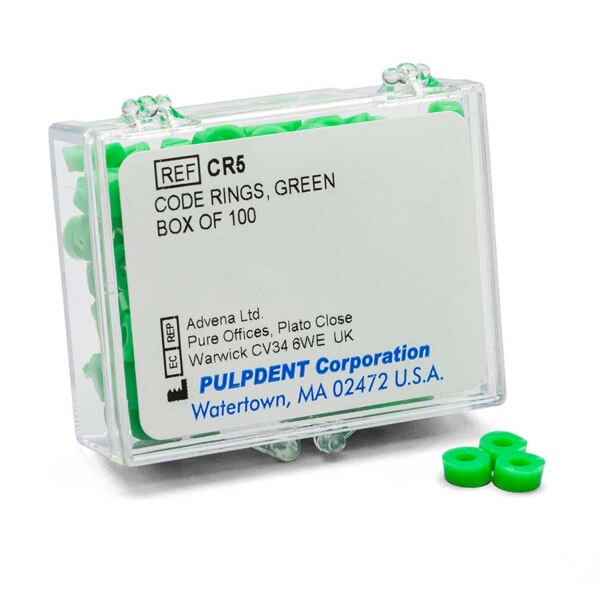 Pulpdent: Code Rings - 100/box Green | Dens 'N Dente
