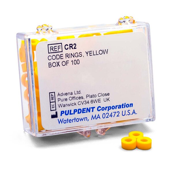 Pulpdent: Code Rings - 100/box Yellow | Dens 'N Dente