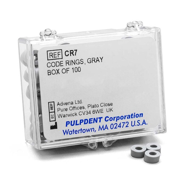 Pulpdent: Code Rings - 100/box Grey | Dens 'N Dente