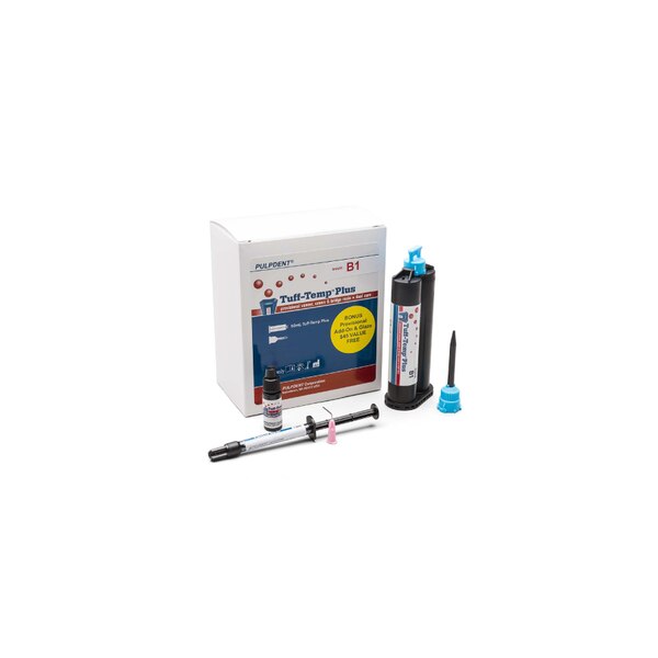 Pulpdent: TUFF-TEMP™ PLUS 76 gm/50mL Automix Cartridge 20 automix tips ...